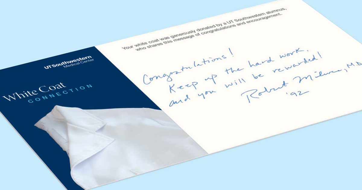 Alumni Support of White Coats Begins New Tradition - UT Southwestern ...